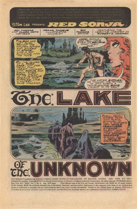 Read Online Red Sonja 1977 Comic Issue 4