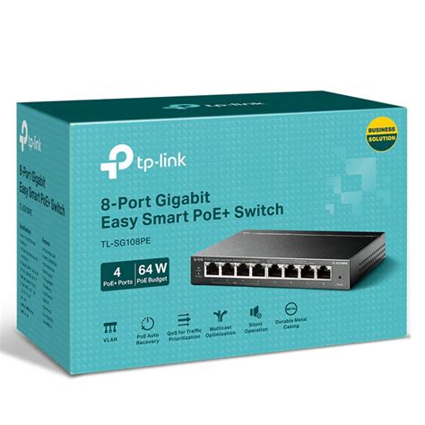 Tp Link Tl Sg Pe Port Gigabit Switch Poe Cablematic