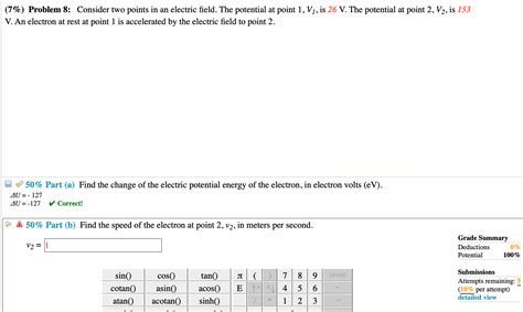 Solved Problem Consider Two Points In An Electric Chegg