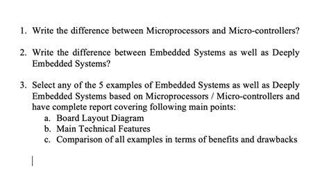 1 Write The Difference Between Microprocessors And Micro Controllers