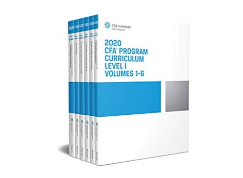 CFA Program Curriculum 2020 Level I Volumes 1 6 Box Set By CFA Institute Goodreads
