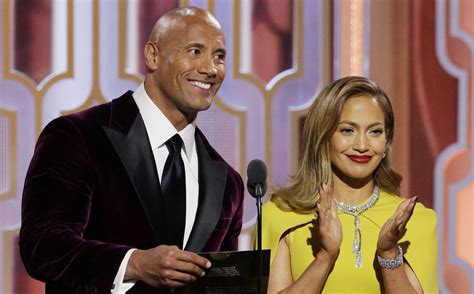 Wz Photo Gallery The Rock Appears At Tonights Golden Globes Award Show