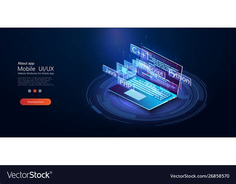software development programming coding concept vector image