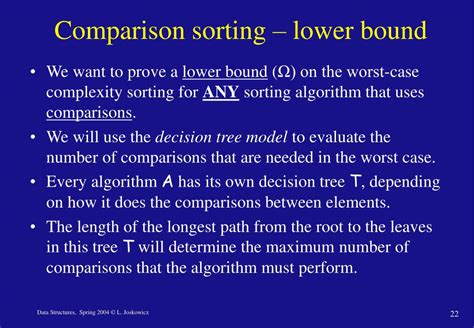 Ppt Data Structures Lecture 4 Comparison Based Sorting Powerpoint