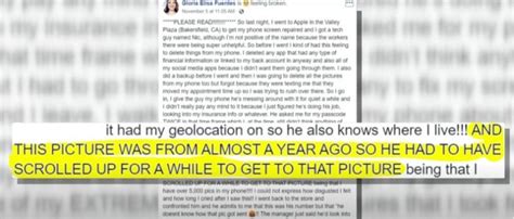 Apple Fires Apple Store Employee For Sending Customer S Personal Photo To Himself During A