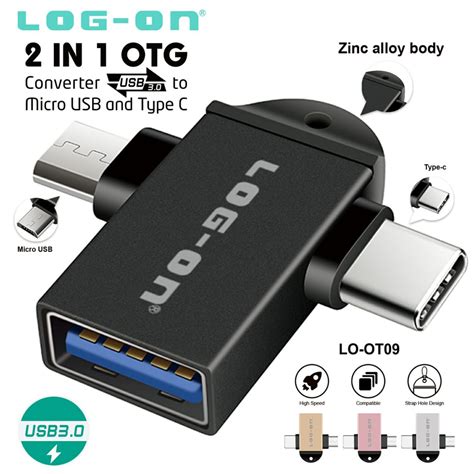 Jual Log On Otg In Type C Micro Lo Ot Converter Usb To Micro And Type C Indonesia