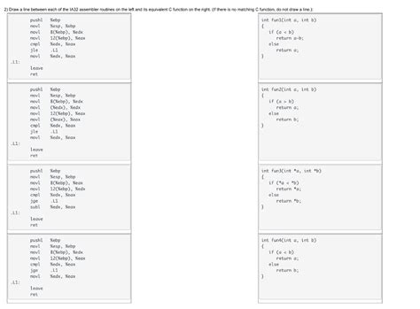 2 draw a line between each of the ia32 assembler