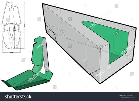 Triangular Self Assembly Packaging Eco Friendly No Stock Vector