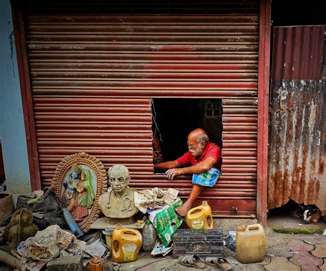 An Old Man In A Street Pixahive
