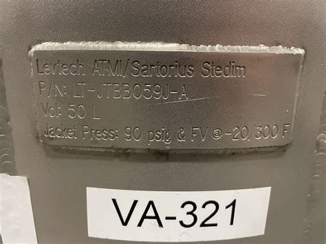 Levtech Atmi Stainless Steel 50l Jacketed Portable Levmixer Bag Mixing