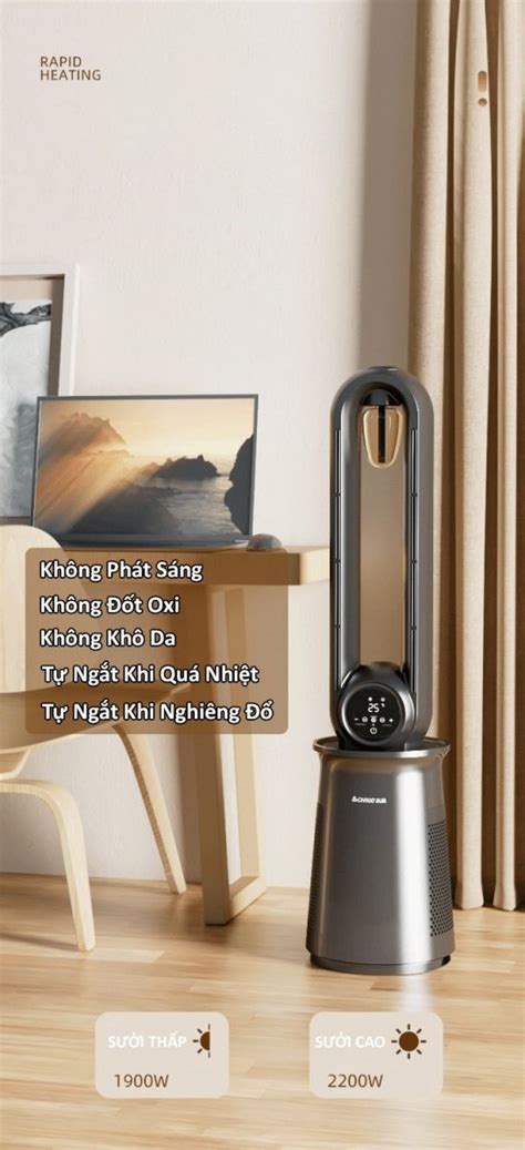 Máy Sưởi Xiaomi Chigo Ptc New Model 2023 Chính Hãng Bảo Hành 12 Tháng