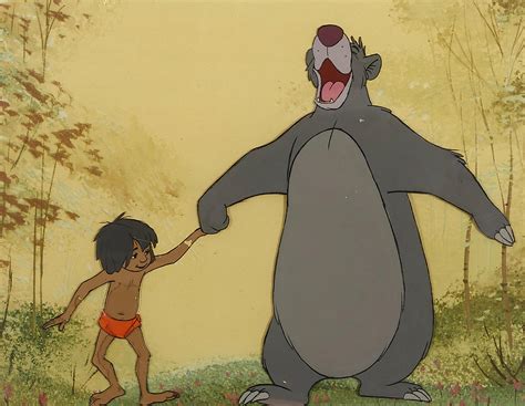 Bonhams Mowgli And Baloo Animation Cel From The Jungle Book