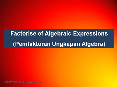 Tip Belajar Matematik Tips For Learning Mathematics Factorization Perfect Squares Type 2
