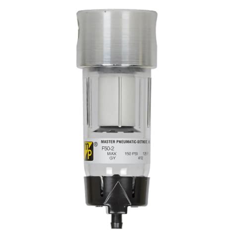 Master Pneumatic F50 Series Mini Inline Filter W Manual Drain 5 Micron John M Ellsworth Company