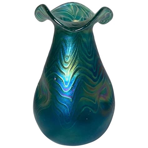 Hand Crafted Blown Glass Vase With Sandy Finish For Sale At 1stdibs