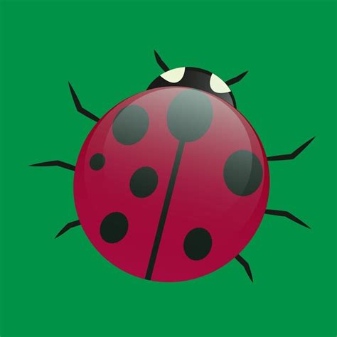 Premium Vector Ladybug Red Insect With Black Dots