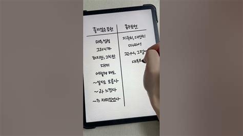 자소서에 절대 쓰면 안되는 단어들 노래 끊김 주의 Shorts Youtube