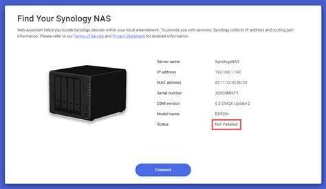 Synology NAS Not Installed