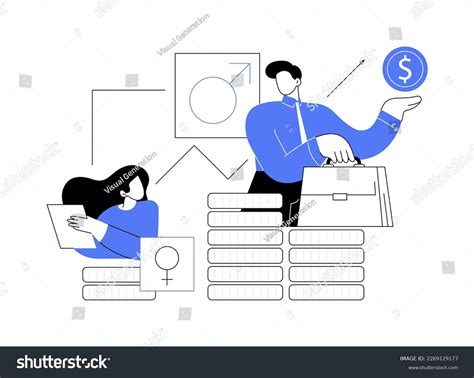 Gender Discrimination Abstract Concept Vector Illustration Stock Vector