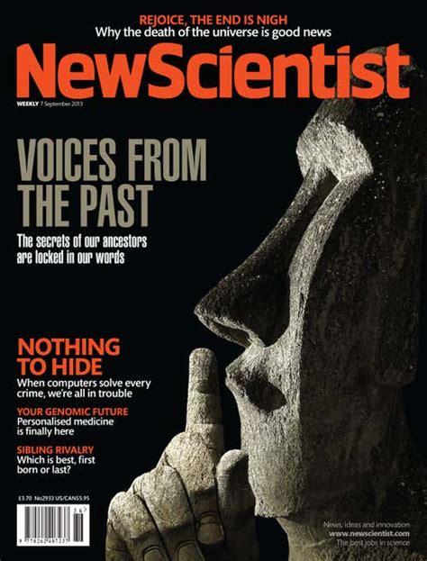 Issue 2933 Magazine Cover Date 7 September 2013 New Scientist