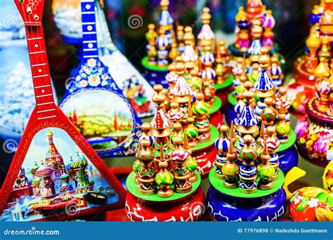 Colorful Russian Souvenir from Russia. Editorial Stock Photo - Image of ...