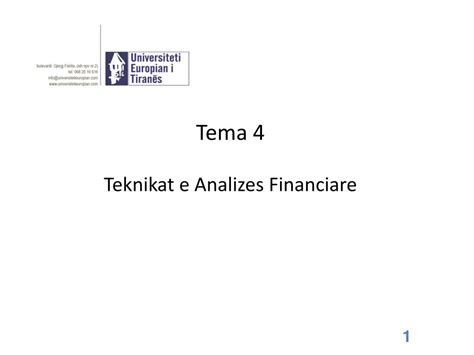 Ppt Tema 4 Teknikat E Analizes Financiare Powerpoint Presentation Free Download Id 3502797