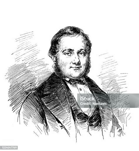 Adalbert Stifter Adalah Seorang Penulis Penyair Pelukis Dan Pedagoge Austria Ilustrasi Stok