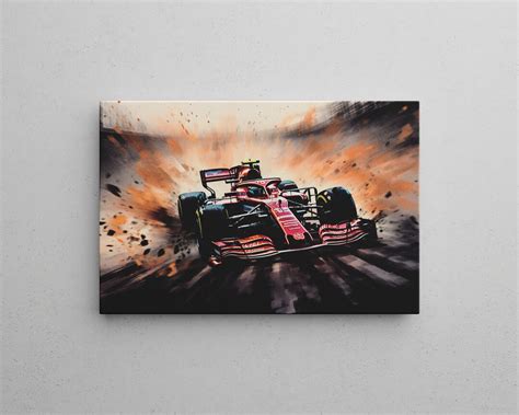 Mural Fórmula 1 Formula 1 Dibujo Sobre Lienzo Lienzo F1 En Varios