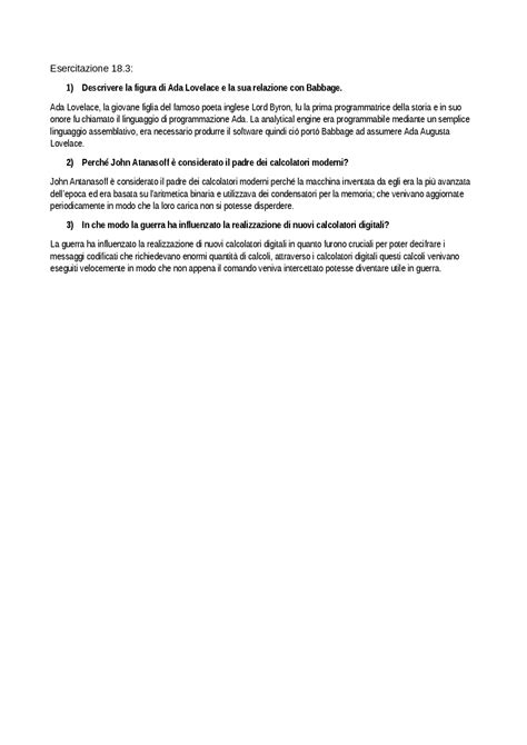 Esercizi Fondamenti Di Informatica Docsity