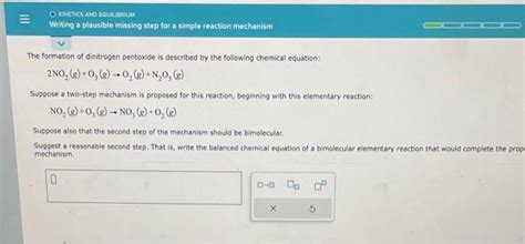 [solved] The Formation Of Dinitrogen Pentoxide Is Describe