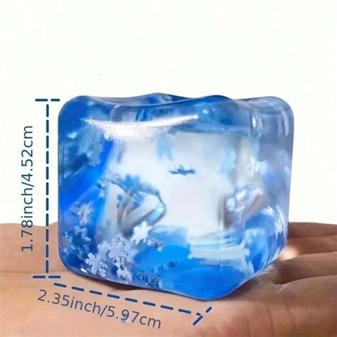 1pc Soft Squishy Ice Cube Stress Ball Sensory Soft Ice Toy For Adults