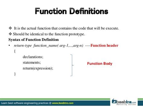 Functions In C