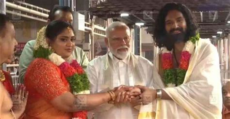 PM Narendra Modi attend Suresh Gopi’s daughter’s wedding.