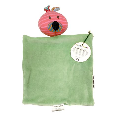Geggamoja Snuttefilt Cozy Toy Grön Gots 23x23 Cm