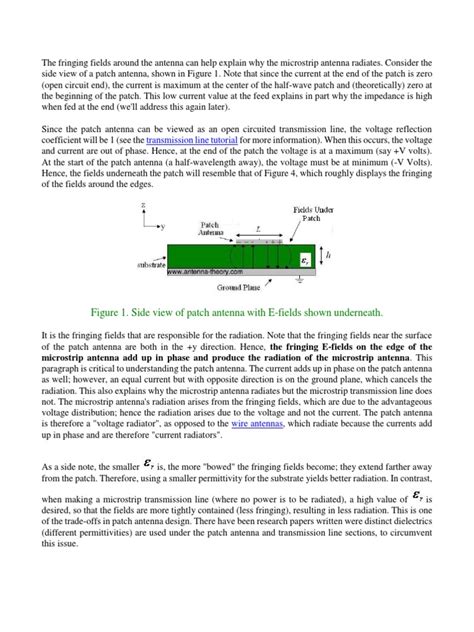 Understanding The Fringing Fields Pdf Antenna Radio Transmission Line