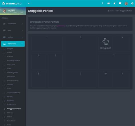 Minimal Pro Dark Dashboard Admin Template
