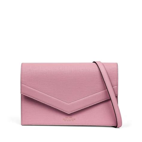 Envelope Crossbody Bag In Panama In Rose Smythson Envelope Crossbody Crossbody Bag Smythson