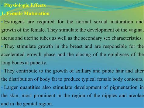 Pharmacology Of Female Sex Hormones Finalppt Endocrine And Metabolic