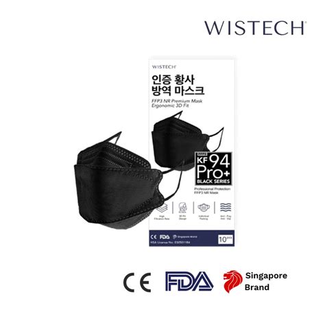 Wistech Adult Black Kf94 Pro Face Mask Ntuc Fairprice