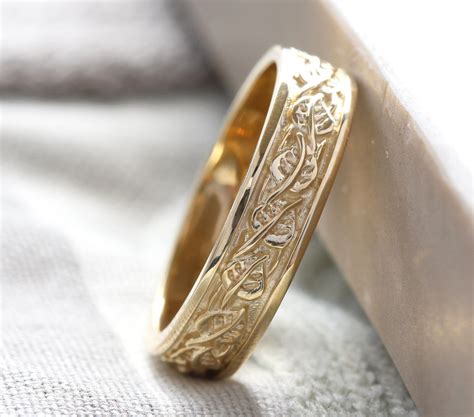 Mens Wedding Band Unique Rustic Wedding Band Benati
