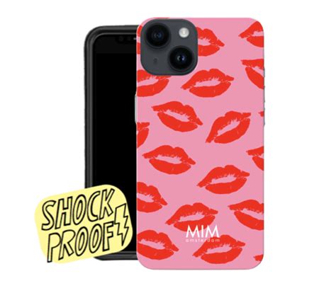 Hoesje Met Lipjes Roze Rood MIM Amsterdam MIM Amsterdam