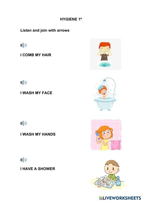 Hygiene 1º Free Interactive Worksheets 1847490