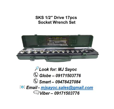 Sks 1 2″ Drive 17pcs Socket Wrench Set Commercial And Industrial Construction Tools And Equipment