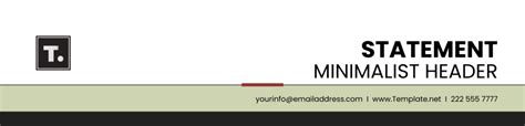 Free Statement Minimalist Header Template To Edit Online