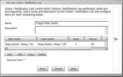 how to configure a relay action in device manager avtech