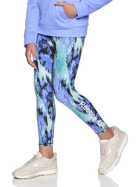 Reebok Girls Athletic Printed 78 Legging Sizes 4 18
