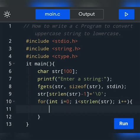 How To Write A C Program To Convert Uppercase String To Lowercase