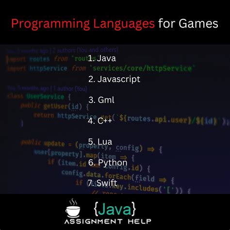 Top 7 Best Programming Languages For Games Development : r/programming_coding