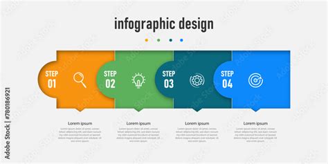 Modern Infographic Business Template And Data Visualization With 4 Options Can Be Used For Work