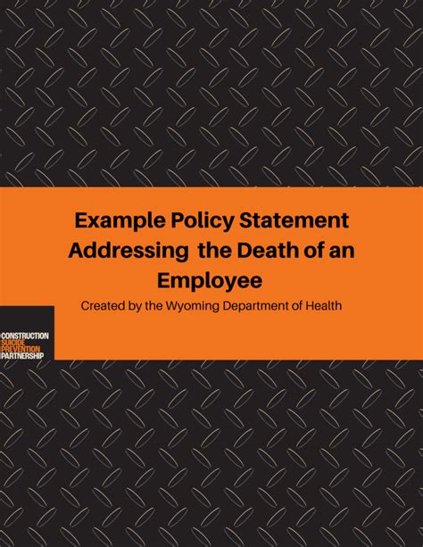 Policy Examples And Resources Construction Suicide Prevention Partnership